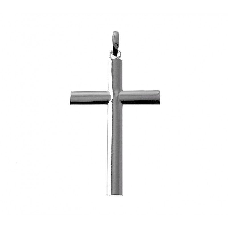 Crucifijo plano de Plata | Cruces cristianas | Joyería