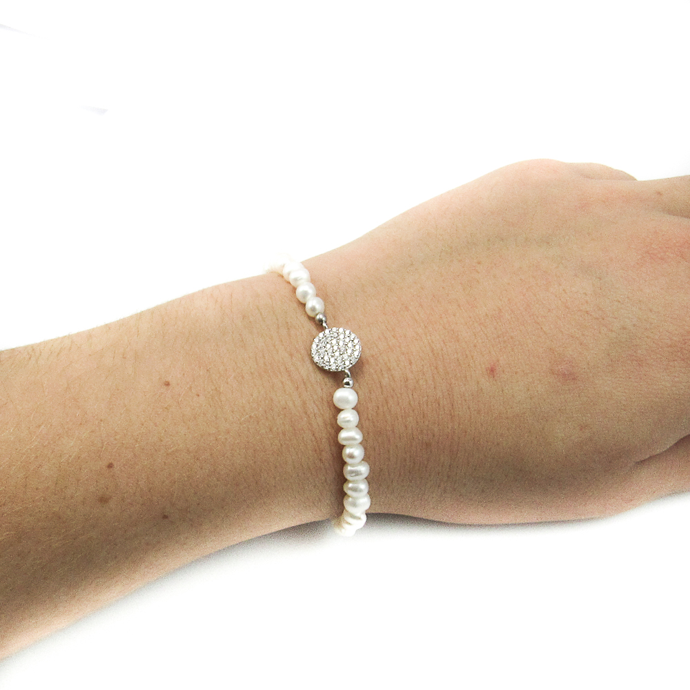 Pulsera de Perlas y Plata | Pulseras originales de mujer