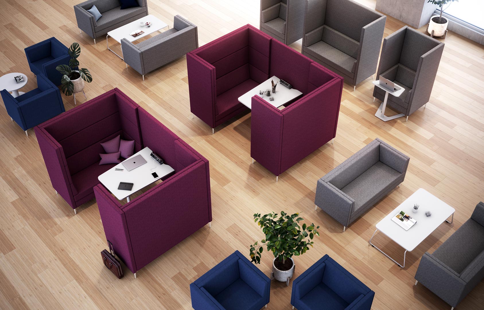 Seating : Hybrid meeting room AV furniture - Ergovisual